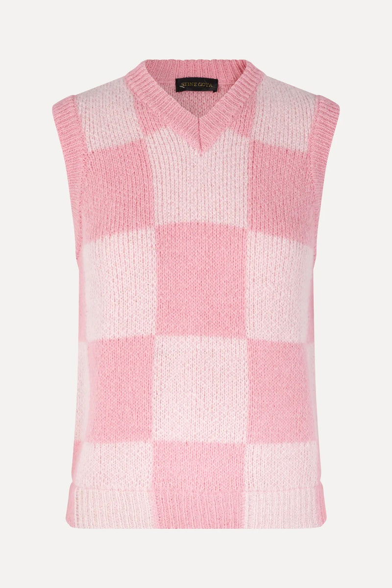 Stine Goya Noa Vest - Orchid Check – White Feather Boutique